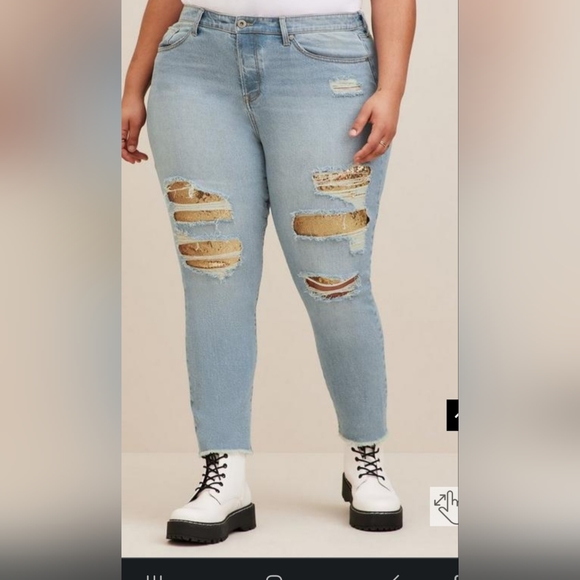 torrid | Jeans | Torrid Sequin Jeans High Rise Straight Leg | Poshmark